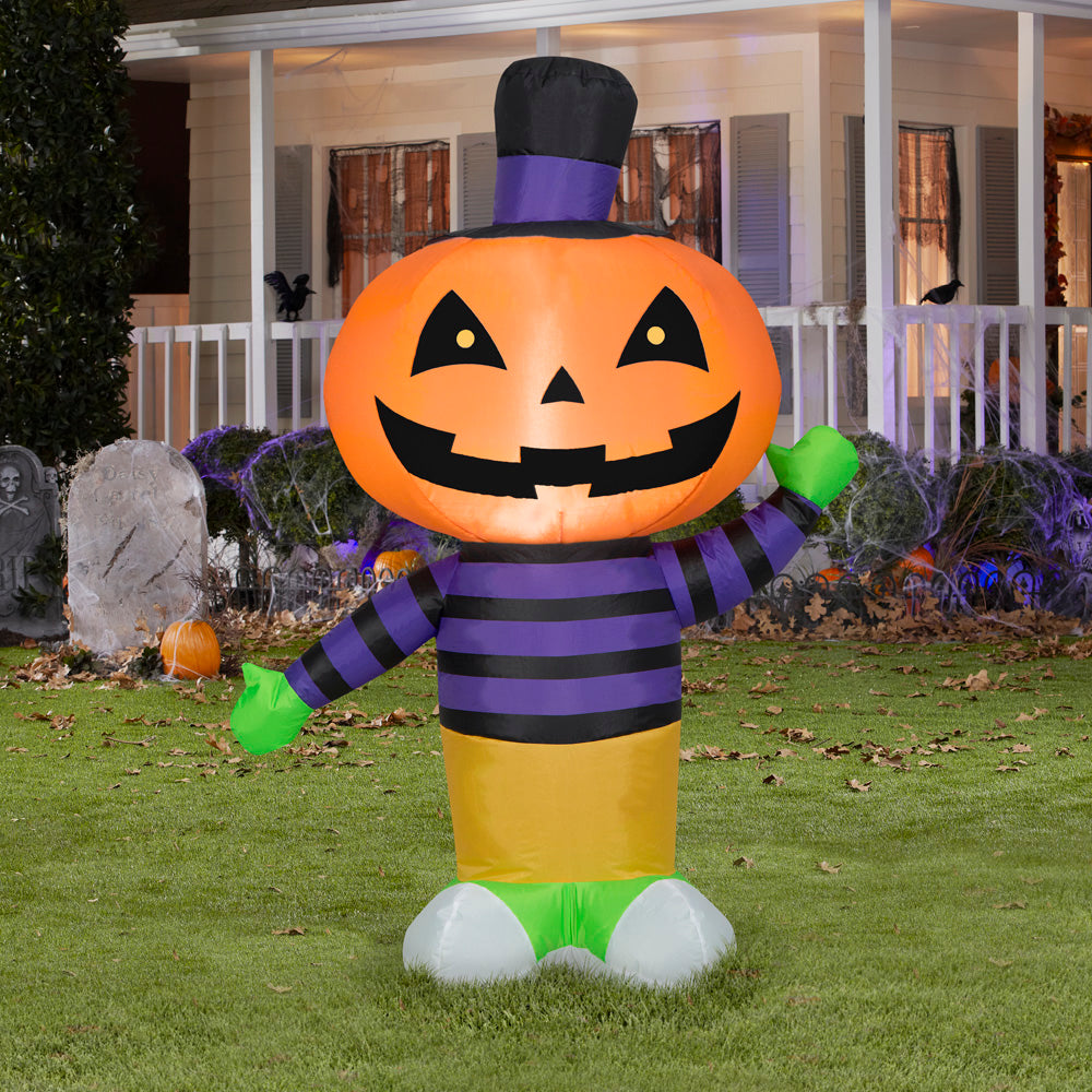 Gemmy Airblown Inflatable JOL Boy , 4 ft Tall, Multi – Seasons Inflatables