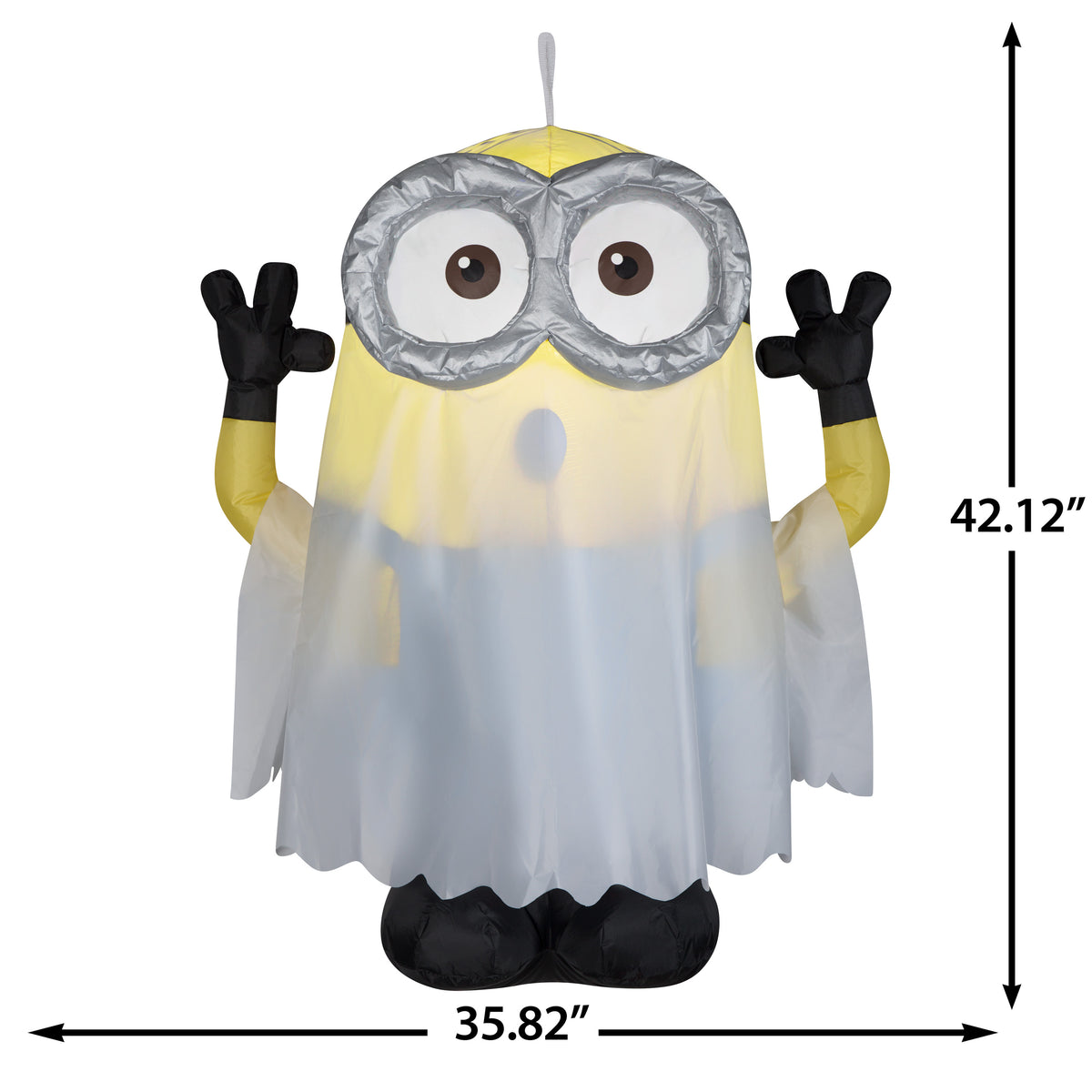 Gemmy Airblown Inflatable Hanging Minion as Ghost Universal, 3.5 ft Ta ...