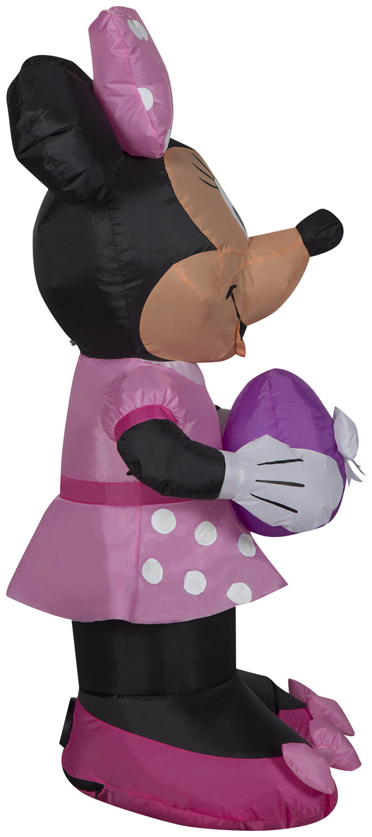 Gemmy Airblown Inflatable Minnie Mouse in Pink Polka Dot Easter Dress ...