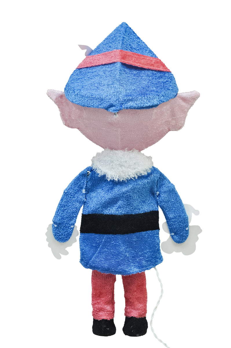 Rudolph 24in Rudolph 3D PreLit LED Yard Art Boy Elf, Blue – Seasons ...