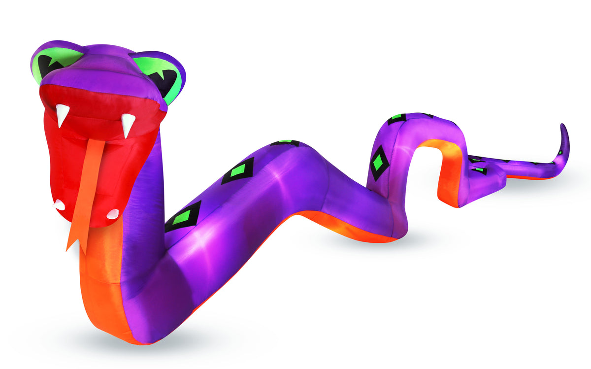 20' Wide Inflatable Giant Snake Halloween Airblown – Seasons Inflatables