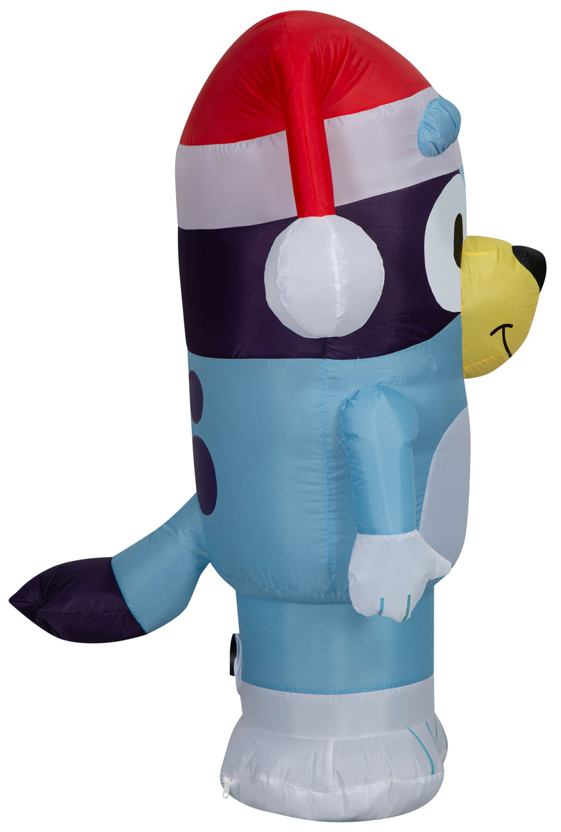 Gemmy Christmas Airblown Inflatable Bluey in Santa Hat Bluey, 3.5 ft T ...