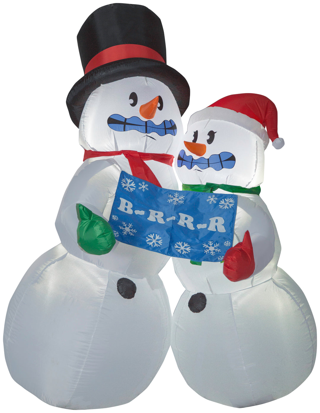6' Animated Airblown Shivering Snow Couple Christmas Inflatable ...